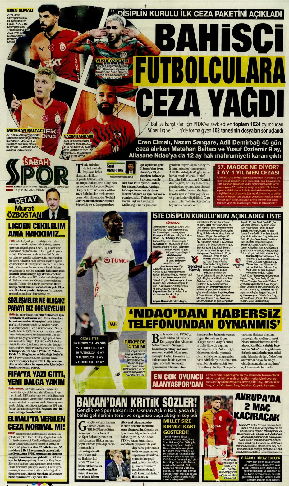 "Sergen varsa ben yokum" | Sporun manşetleri | NTVSpor